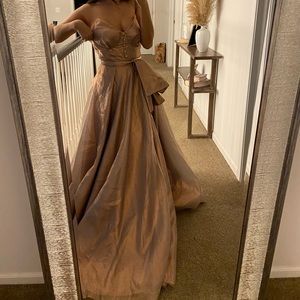 Teuta Matoshi | Dresses | Teuta Matoshi Rose Gold Gown | Poshmark
